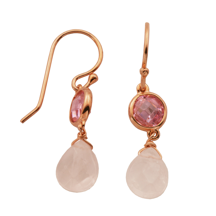 925 Couture 14k Rose Gold Plated Sterling Silver Cubic Zirconia Genuine ...