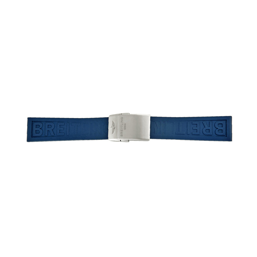 Breitling A Breitling Blue Rubber Strap with a Stainless Steel ...