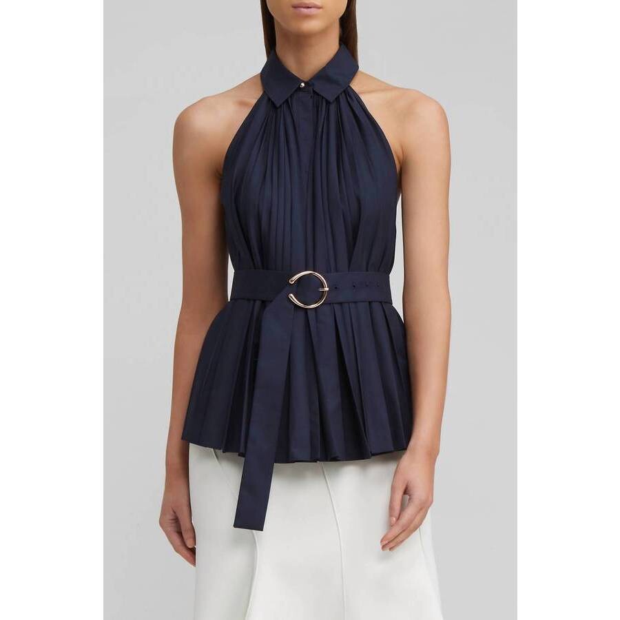 Acler Ladies Prospect Top Navy 117029-Navy - Clothing - Jomashop