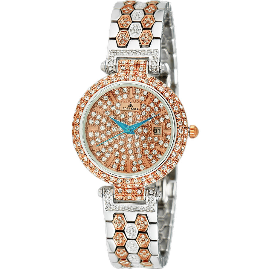 Adee Kaye Finess Quartz Gold Dial Ladies Watch AK2526-L2G - Watches ...