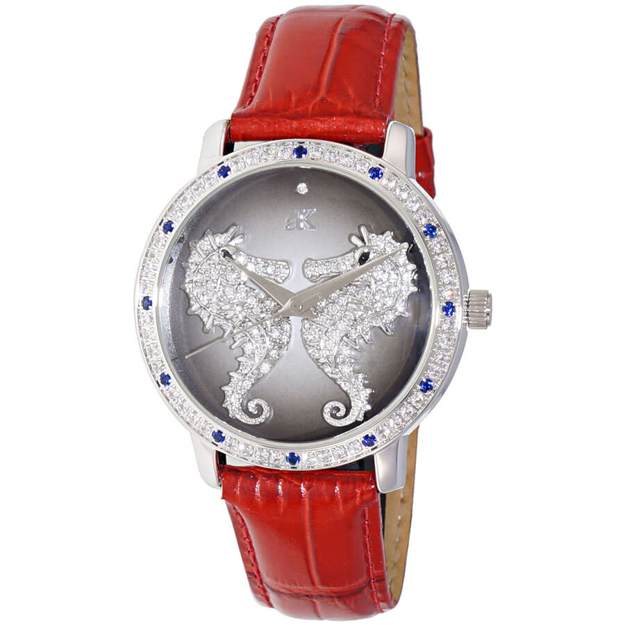 Adee Kaye Seahorsee Grey Dial Ladies Watch AK2002-LBU_LRD 607609789840 ...