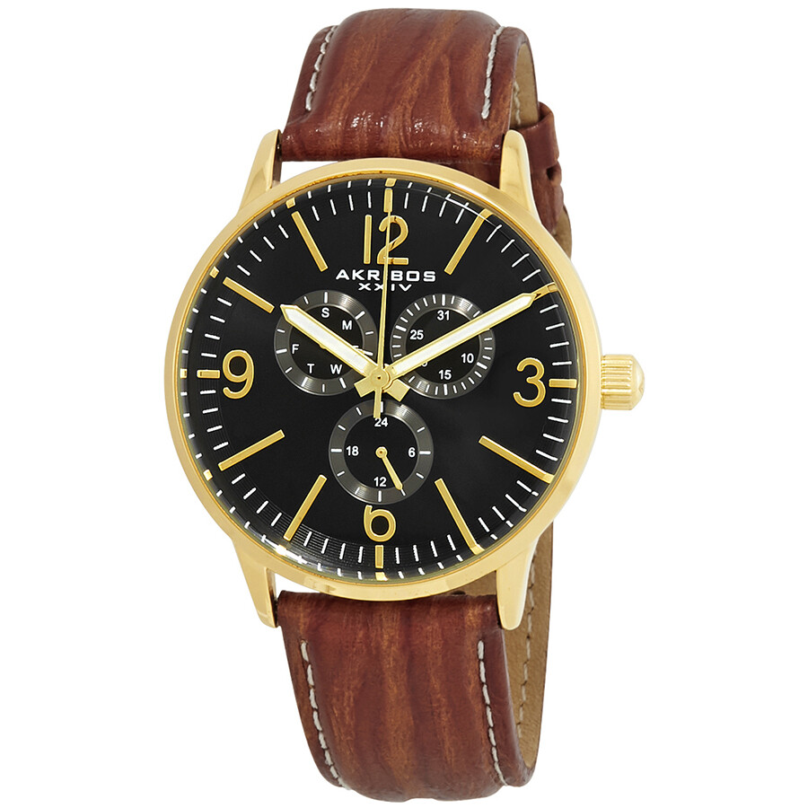 Akribos Xxiv Multi-function Black Dial Men's Watch AK769YG 848572046893 ...