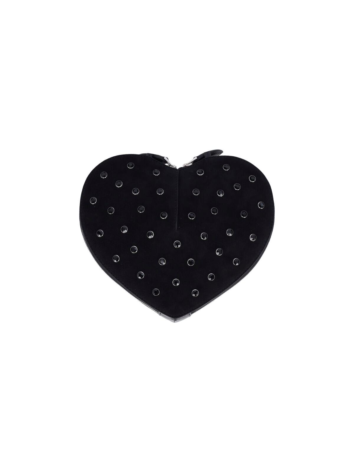 Alaïa le C Ur Rhinestone Crossbody Bag AA1P003CA286_999 - Handbags ...