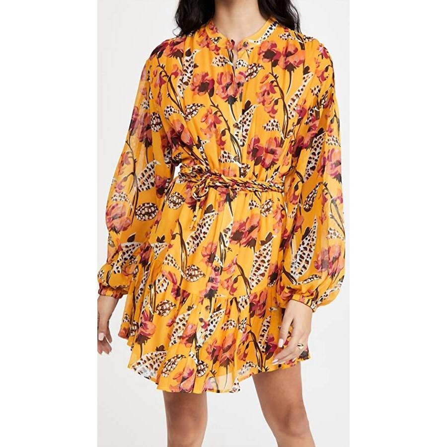 A.L.C. Ladies Jen Dress Yellow Multi 117231-Yellow Multi - Apparel ...