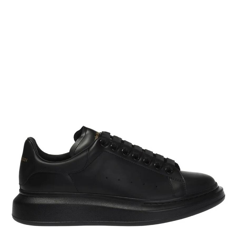 Alexander Mcqueen Black Calf Leather Oversized Sneakers, Brand Size 42. ...
