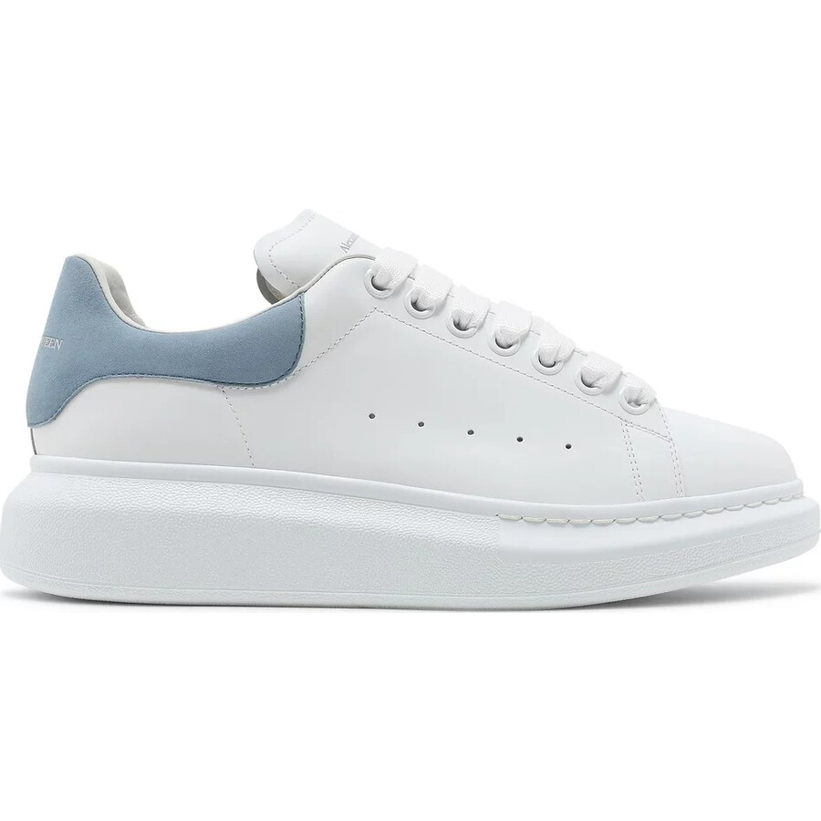 Alexander Mcqueen Ladies White/Dream Blue Leather Oversized Low-top ...