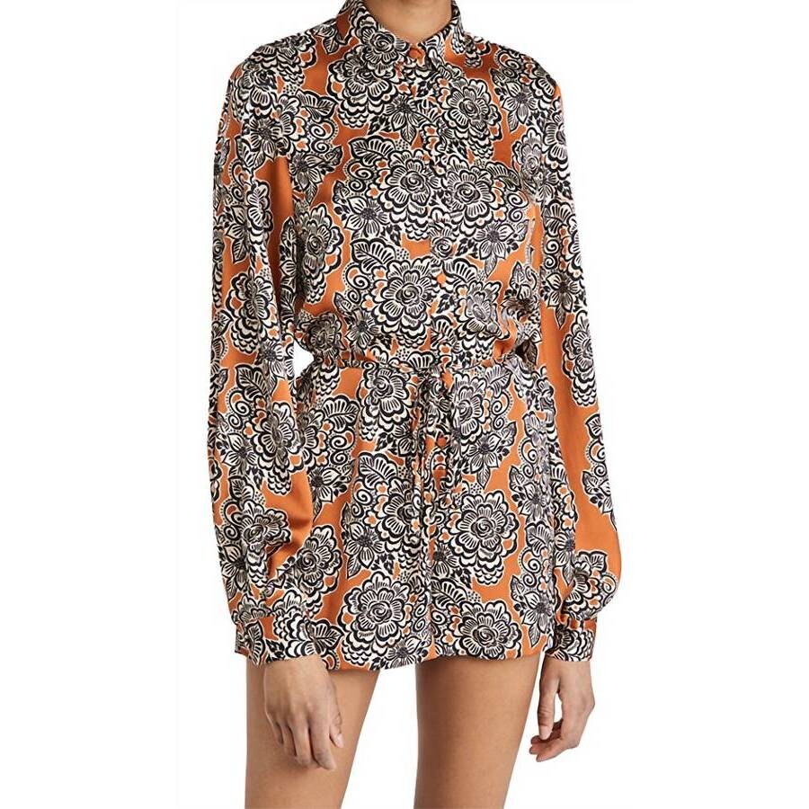 Alexis Ladies Ledah Romper Rust Sahara 117425-Rust Sahara - Clothing ...