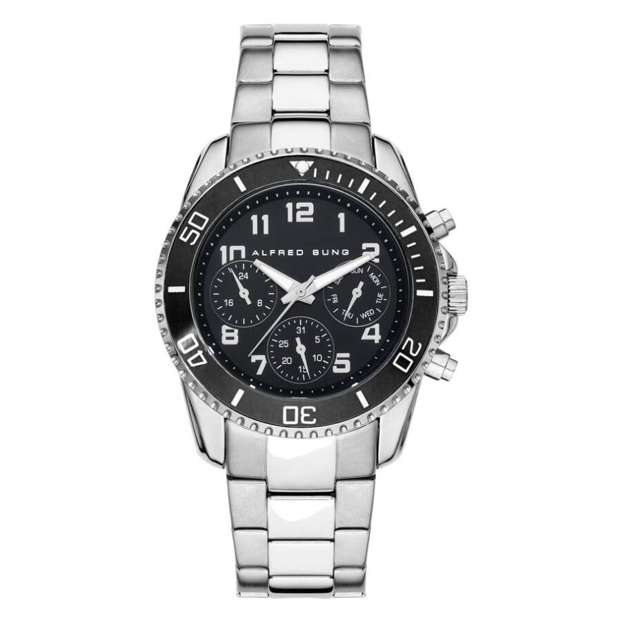 Alfred Sung Boone Quartz Black Dial Watch AS1300S-1A - Watches, Boone ...