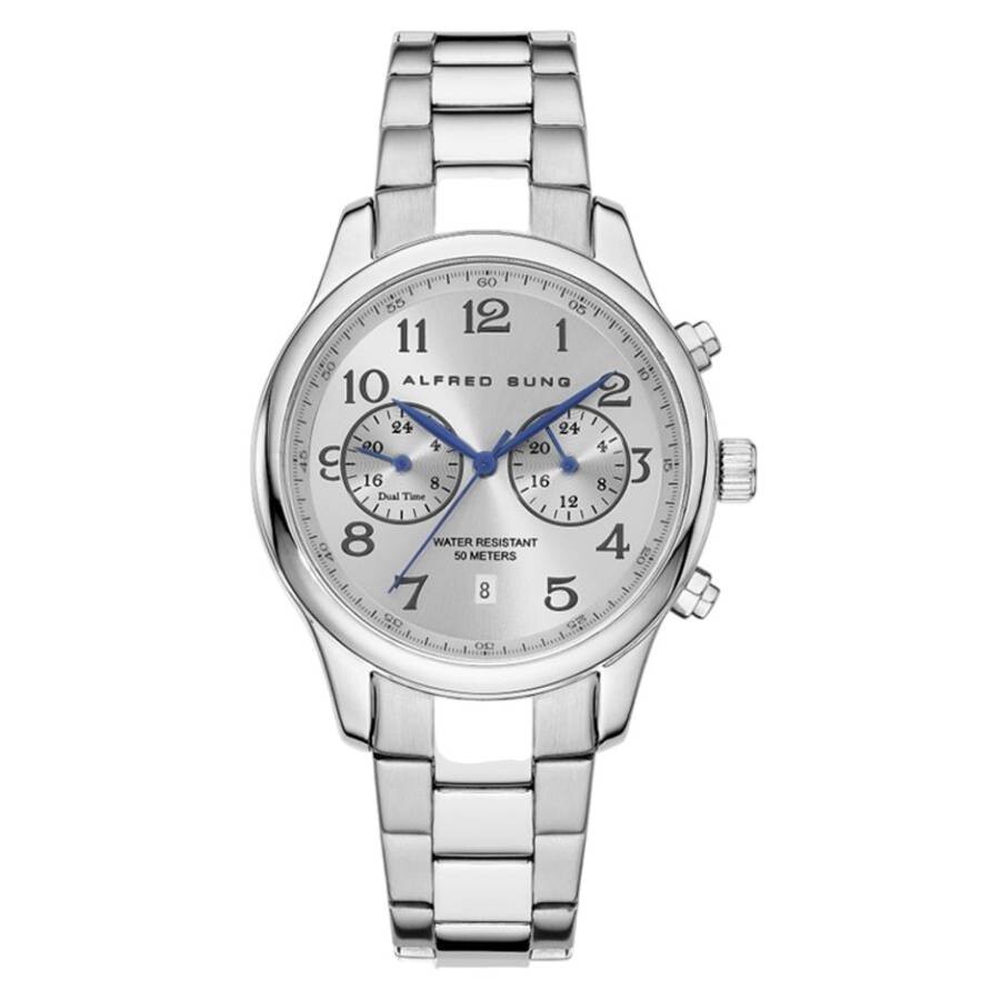 Alfred Sung Locus Quartz White Dial Men's Watch AS1100S-7A 811238031441 ...