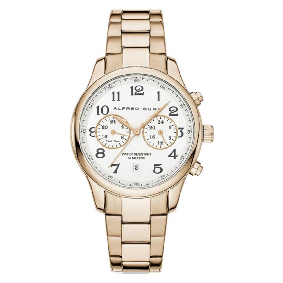 Alfred Sung Locus Quartz White Dial Men's Watch AS1103R-7A 811238031472 ...