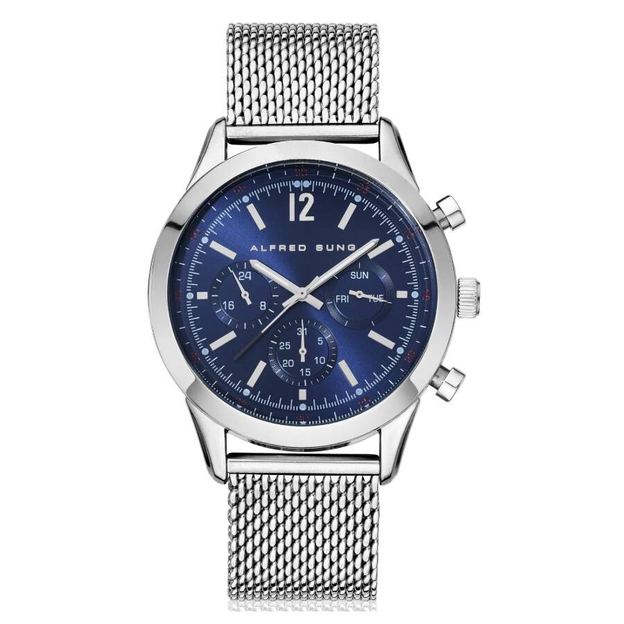 Alfred Sung Oculus Quartz Blue Dial Men's Watch AS1001SM-2B - Watches ...