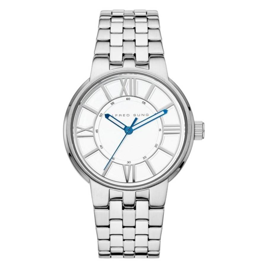 Alfred Sung Petra Quartz White Dial Watch AS3500S-7A 811238030246 ...