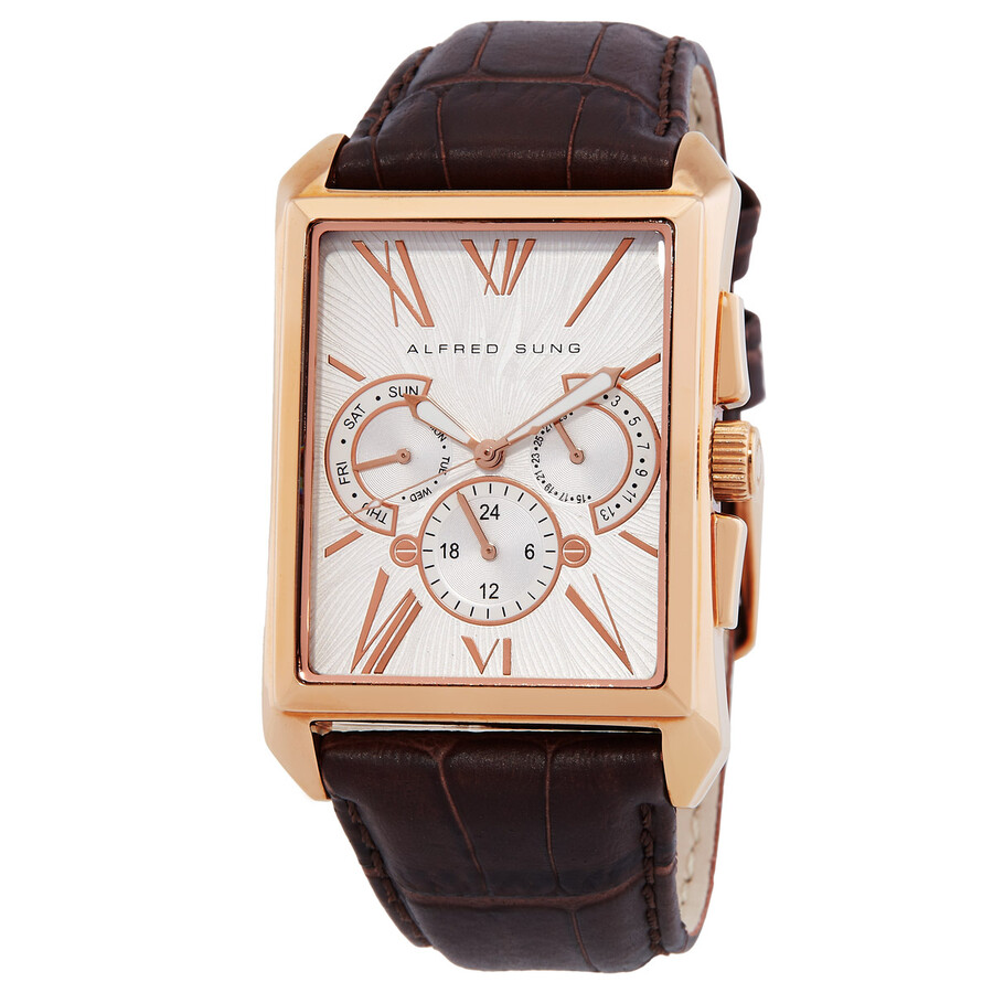 Alfred Sung Portfolio Quartz White Dial Watch AS3401RL-5A7 012098188638 ...