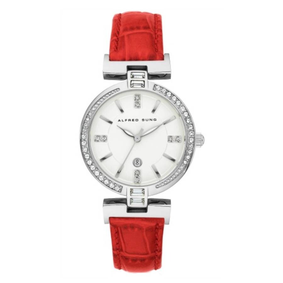 Alfred Sung Radiance Quartz Crystal White Dial Watch AS2301SL-4A7 ...