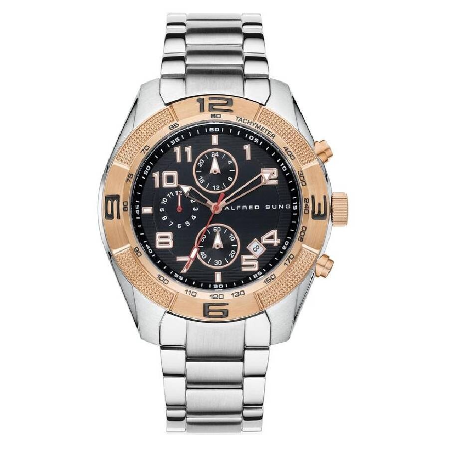 Alfred Sung Titan Quartz Black Dial Men's Watch AS3201RST-1A ...