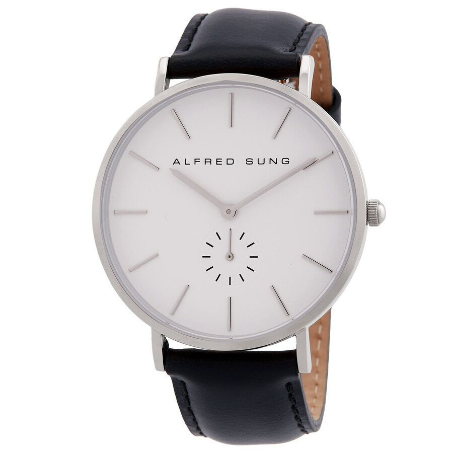 Alfred Sung Ultra Slim Quartz White Dial Men's Watch AS7105SL-1A7 ...