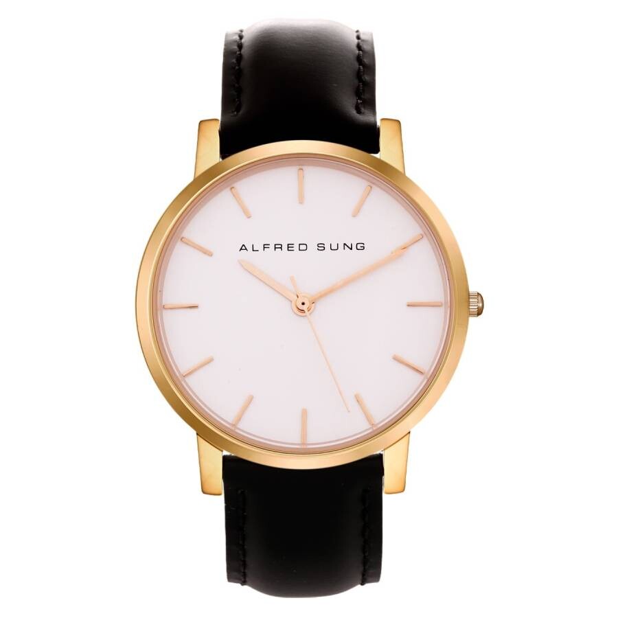 Alfred Sung Ultra Slim Quartz White Dial Watch AS4050RL-1A7 ...