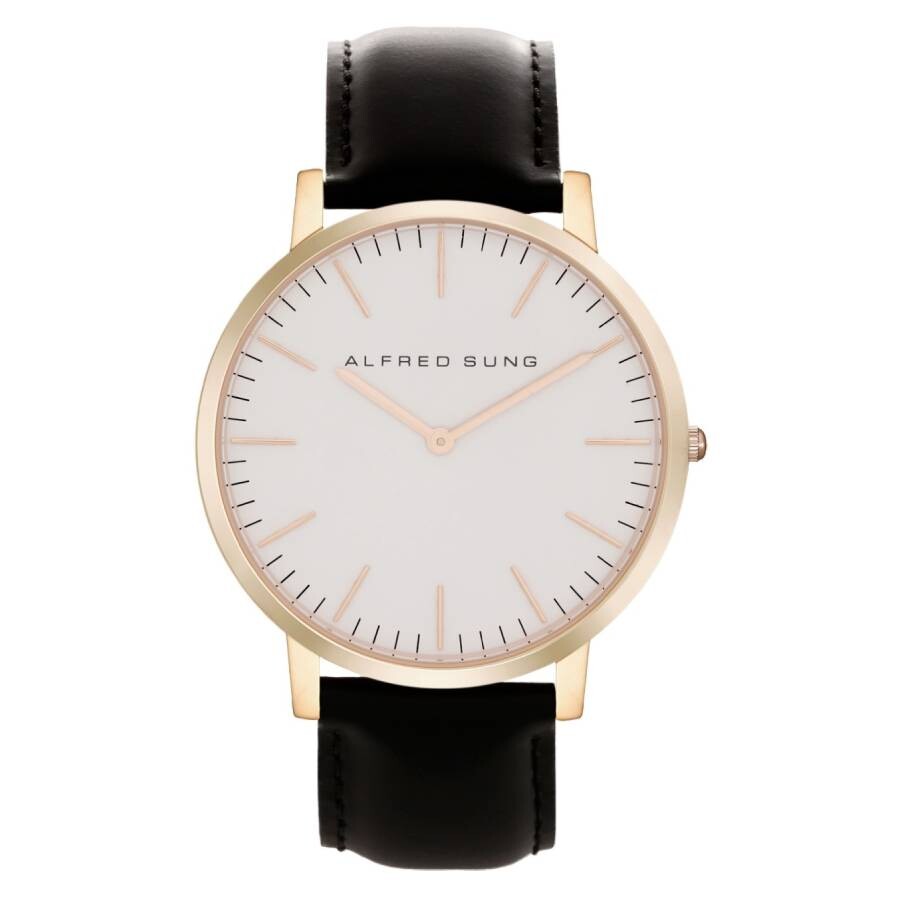 Alfred Sung Ultra Slim Quartz White Dial Watch AS7000RL-1A7 ...