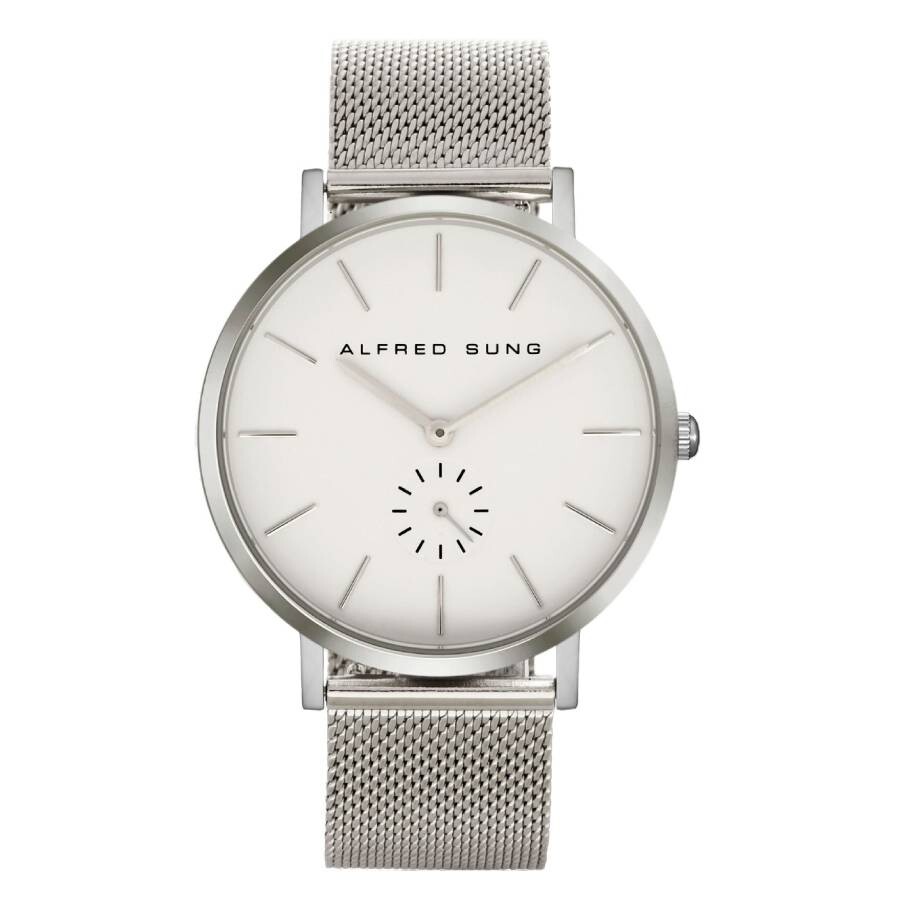 Alfred Sung Ultra Slim Quartz White Dial Watch AS7151SM-7A 811238031731 ...