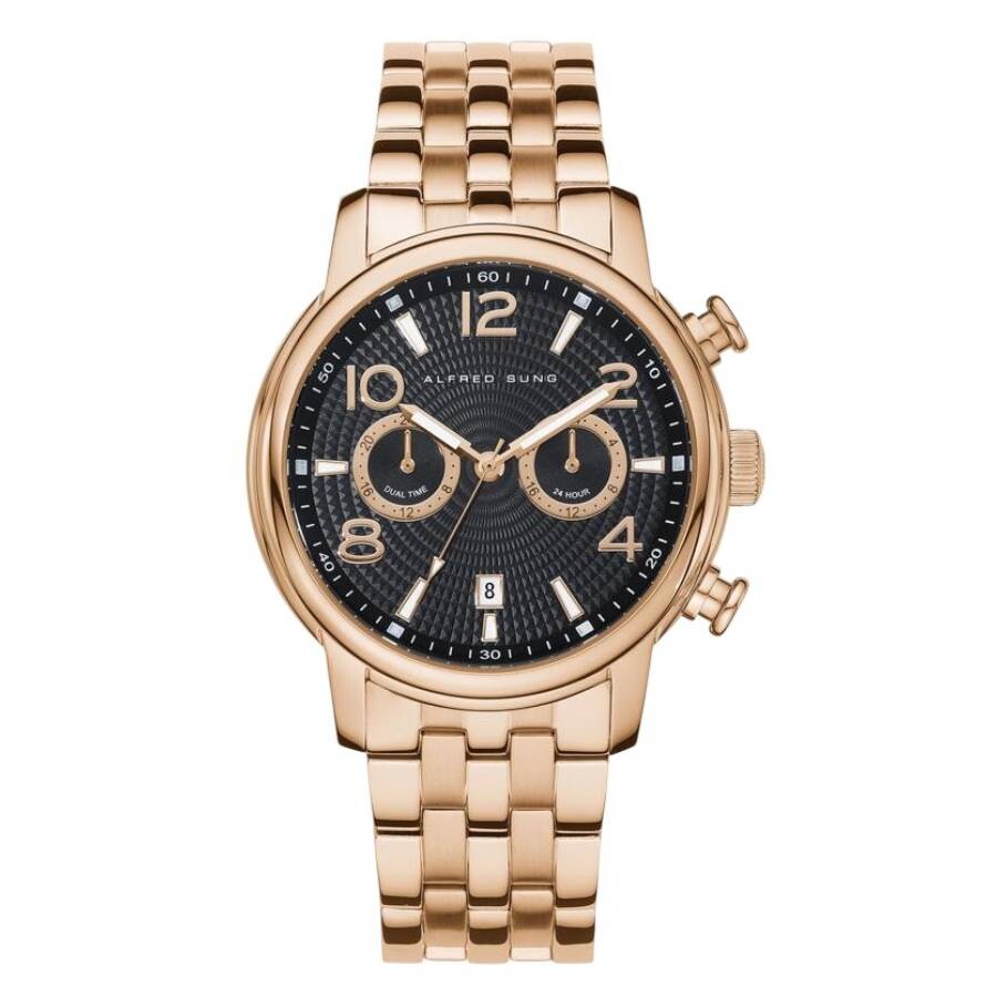 Alfred Sung Velox Quartz Black Dial Men's Watch AS1720R-1A 811238030796 ...