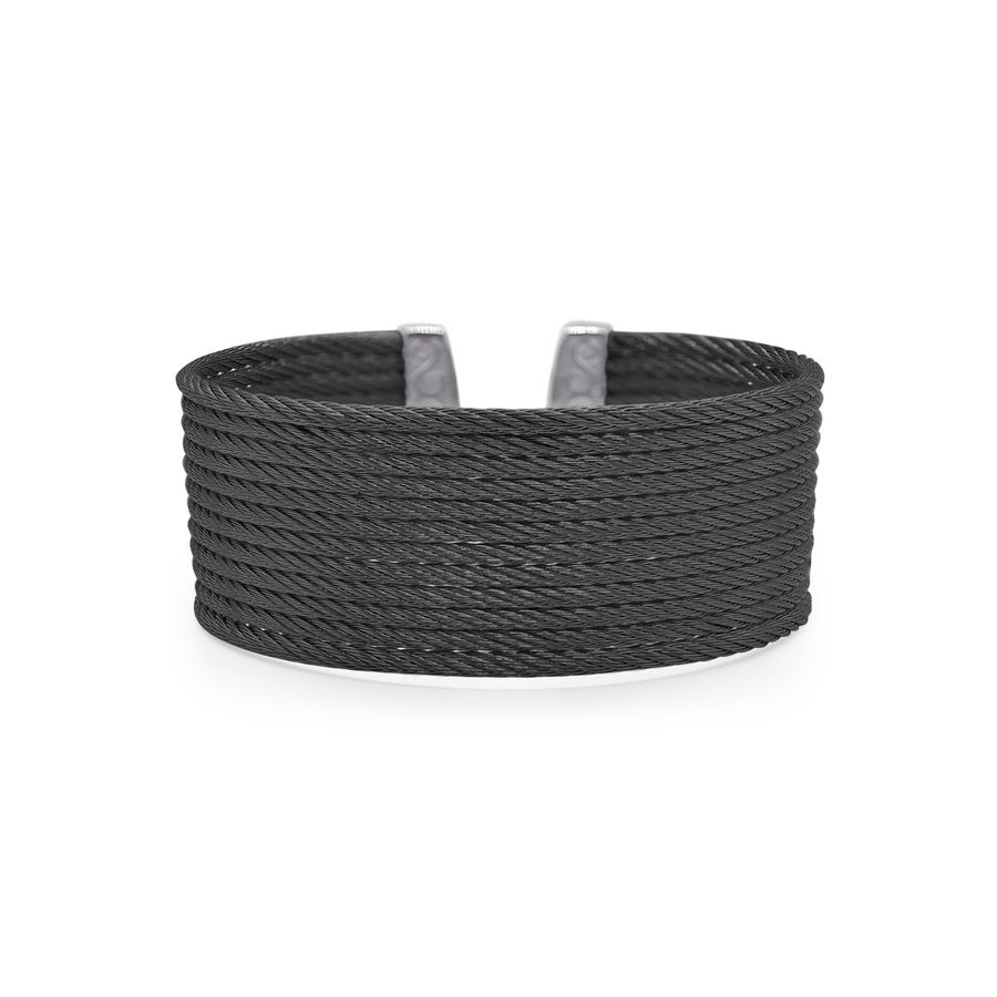 Alor Black Cable Cuff Essentials 12-Row Cuff 04-52-B612-00 - Jewelry ...