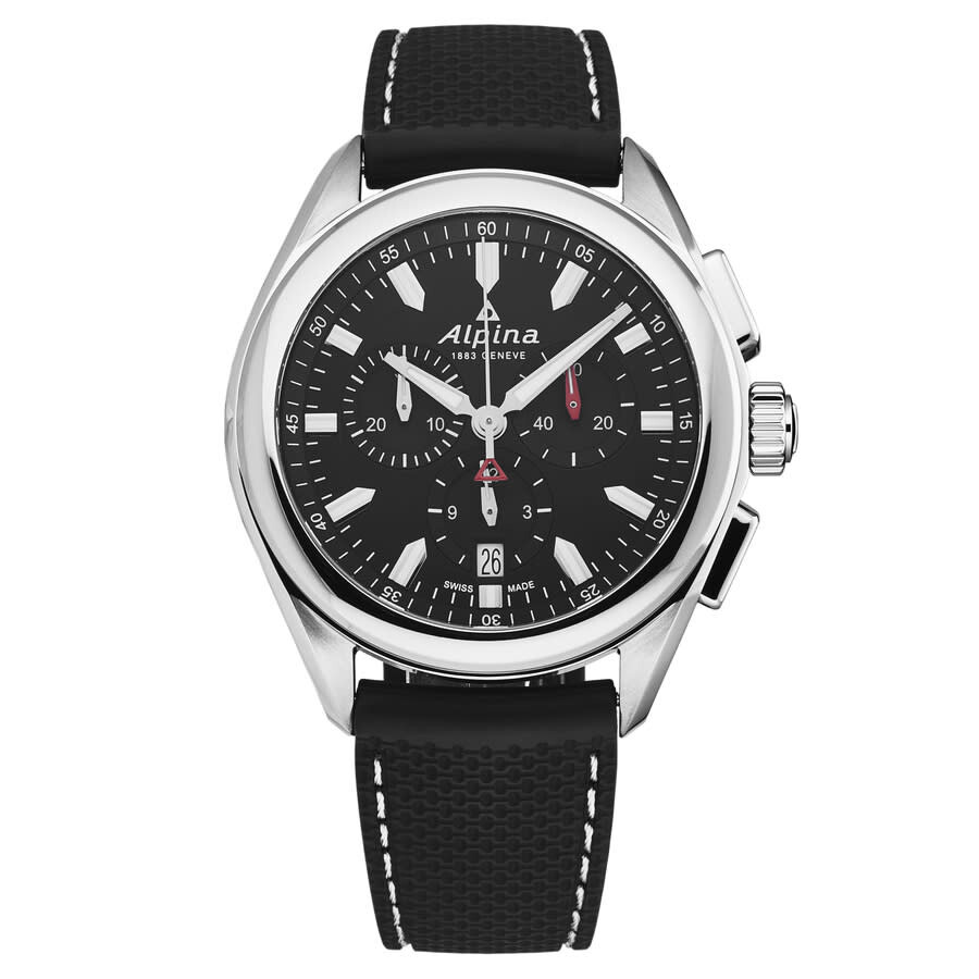 Alpina Alpiner Chronograph Quartz Black Dial Men's Watch AL-373BB4E6 ...