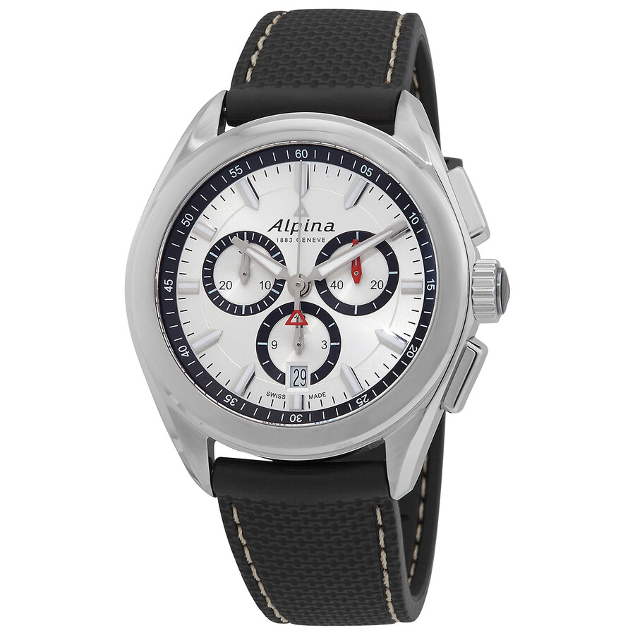 Alpina Alpiner Chronograph Quartz Silver Dial Men's Watch AL-373SB4E6 ...