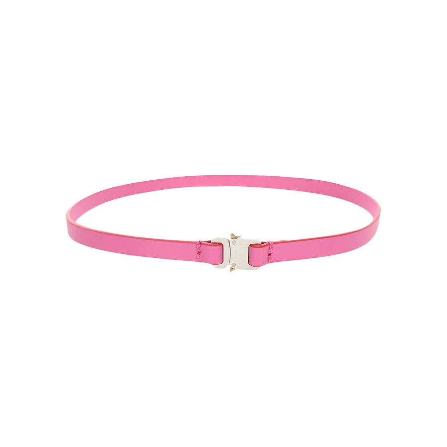 Alyx Super Pink Micro Buckle Leather Belt, Size X-Small AAUBT0071 LE01 ...
