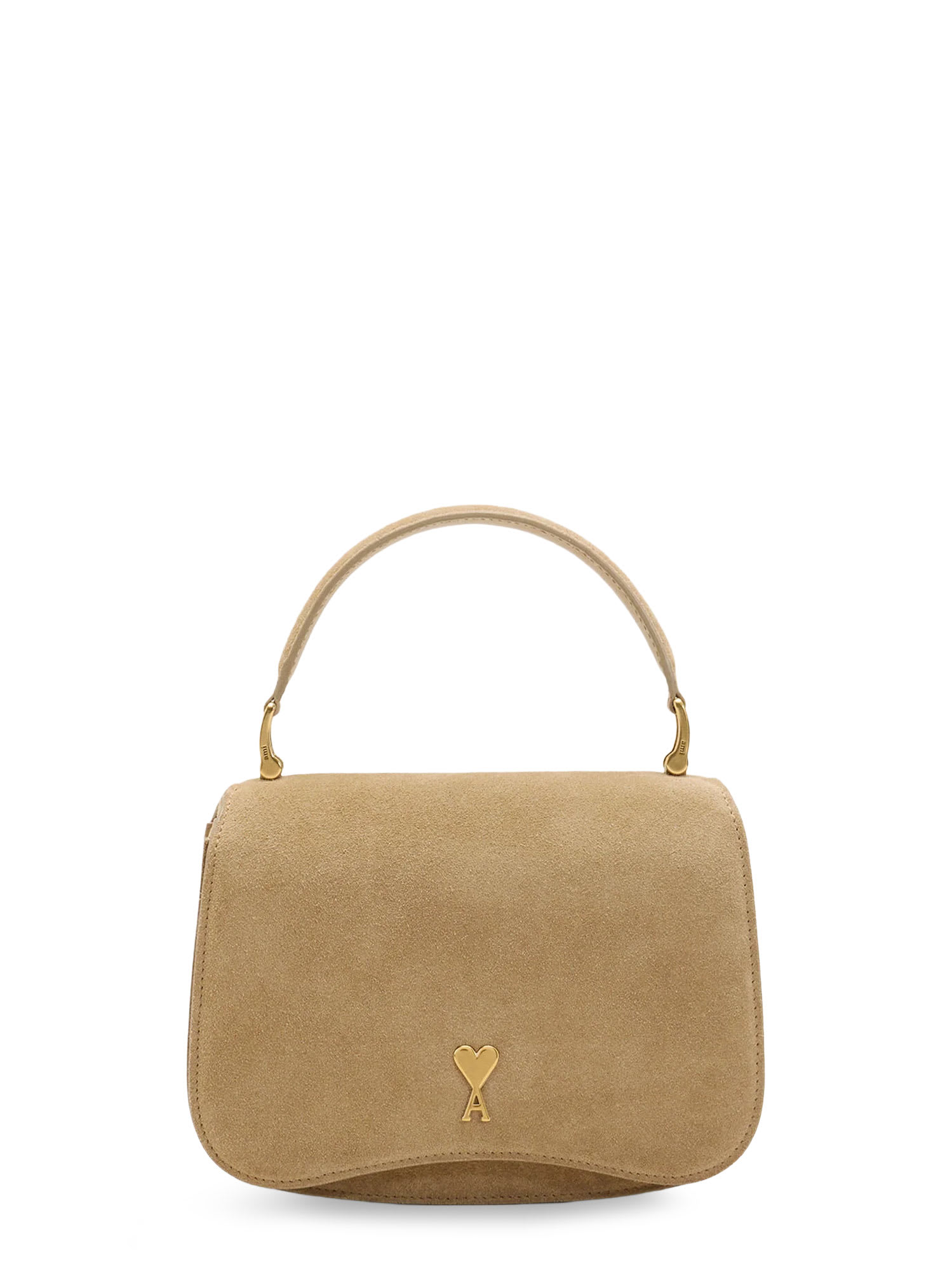Ami Alexandre Mattiussi Suede Crossbody Bag With Metal Logo On The ...