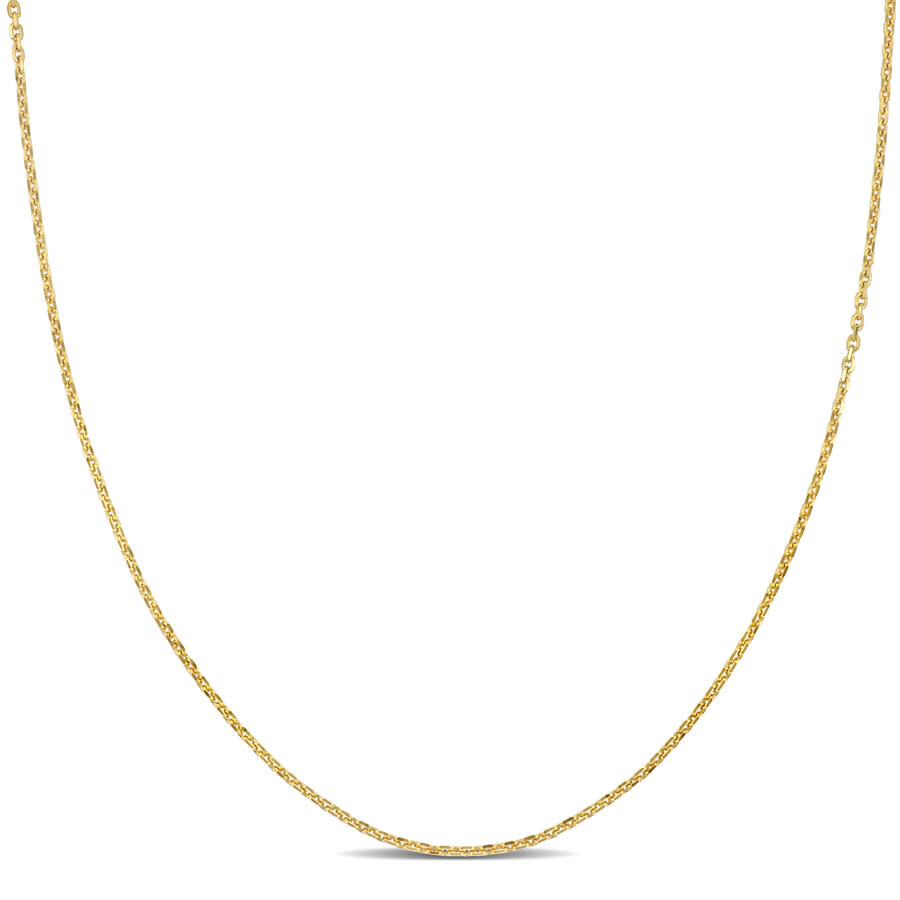 Amour 1mm Diamond-cut Cable Chain Necklace In 14K Yellow Gold - 16 In ...