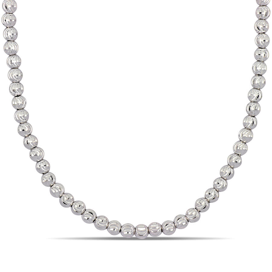 Amour 18k White Gold Link Chain Necklace JMS009137 - Jewelry, Ladies ...