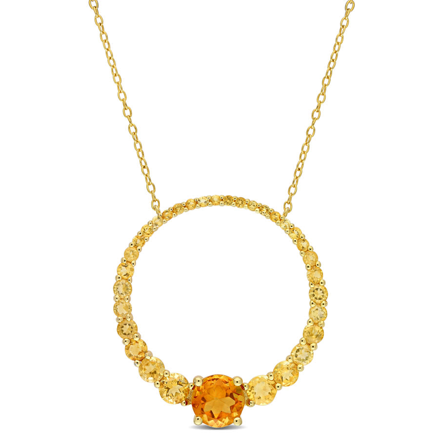 Amour 3 1/4 CT TGW Citrine and Madeira Citrine Graduated Open Circle ...