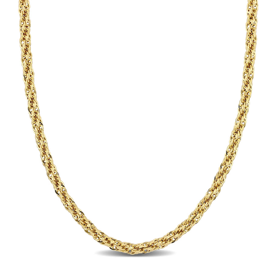 Amour 4mm Infinity Rope Chain Necklace in 14k Yellow Gold - 24 in ...