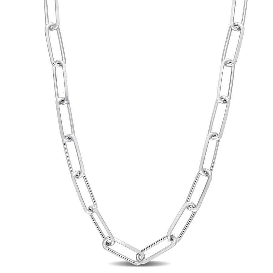 Amour 5mm Diamond Cut Paperclip Chain Necklace In Sterling Silver, 16 ...
