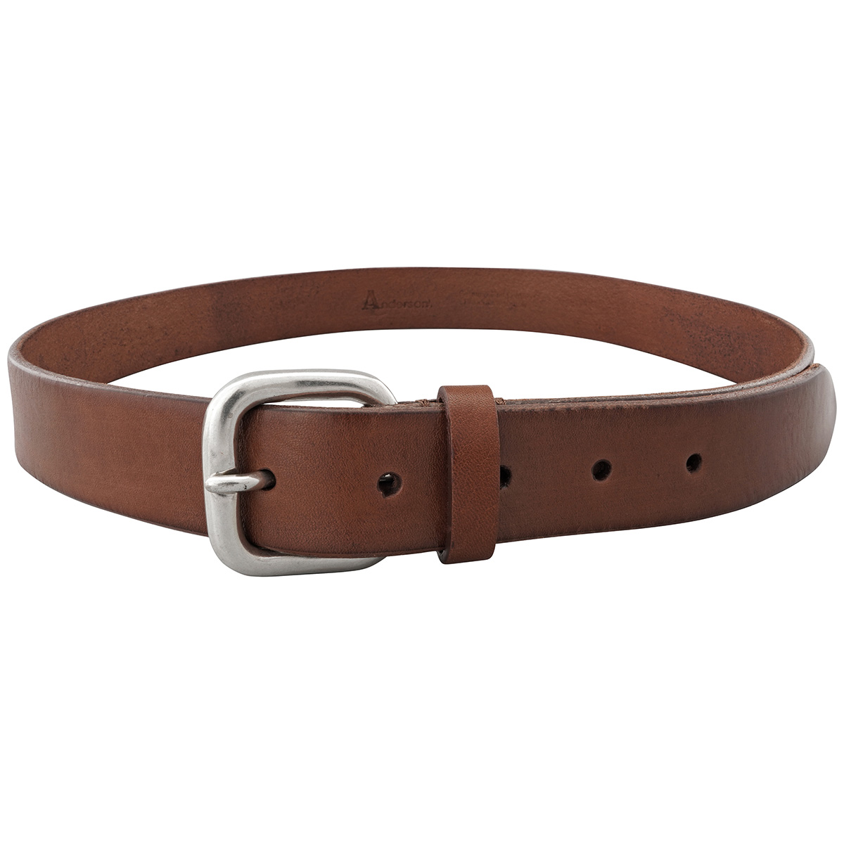 Andersons Men's Brown Burnished Leather D Ring Adjustable Belt, Size ...