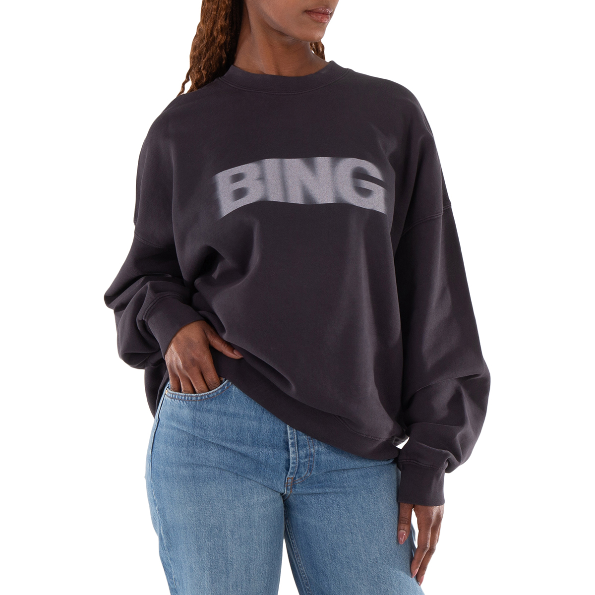 Anine Bing Miles Blur Cotton Sweatshirt, Size X-Small A-08-10132-VTG1 ...