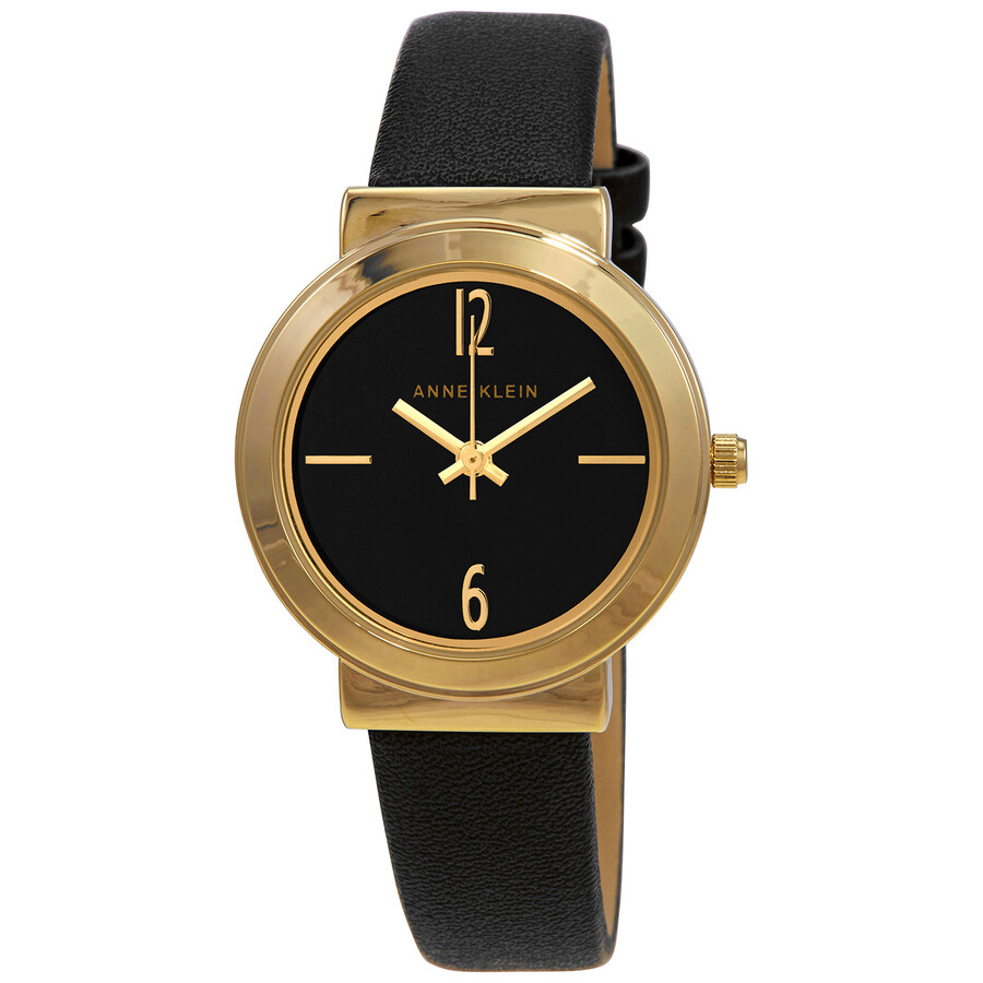 Anne Klein Quartz Black Dial Ladies Watch AK/3098BKBK 086702652440 ...