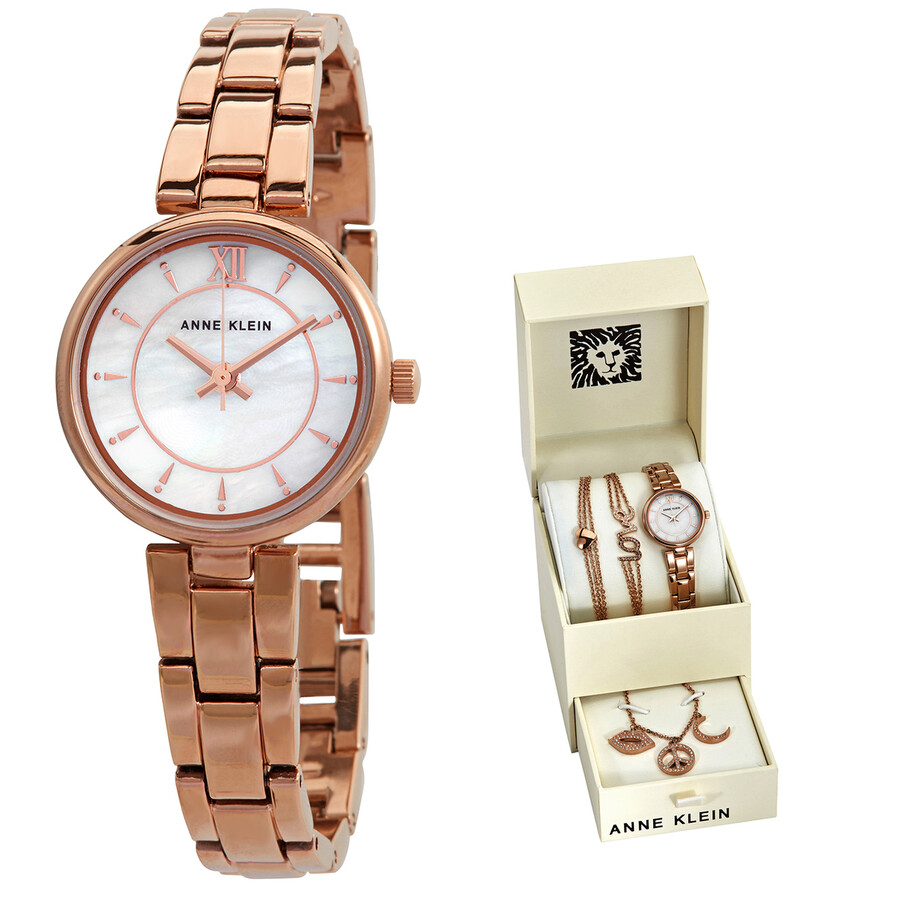 Anne Klein Quartz Dial Ladies Watch and Jewelry Set 3598RGST ...