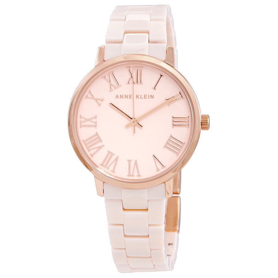 Anne Klein Quartz Light Pink Dial Ladies Watch AK/3718LPRG 086702668618 ...