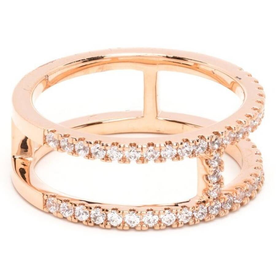 Apm Monaco Double Line Pave Ring, Size 54 P20921OX - Jewelry, APM ...