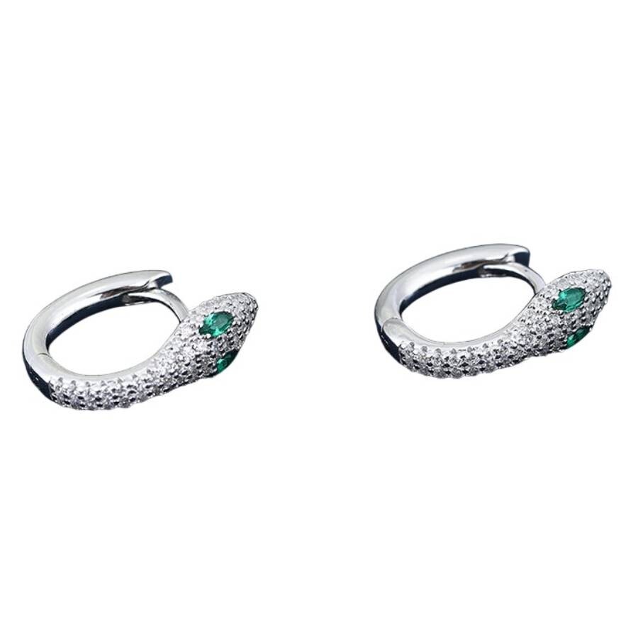 Apm Monaco Kaa Sterling Silver Hoop Earrings AE10184XKG - Jewelry, APM ...