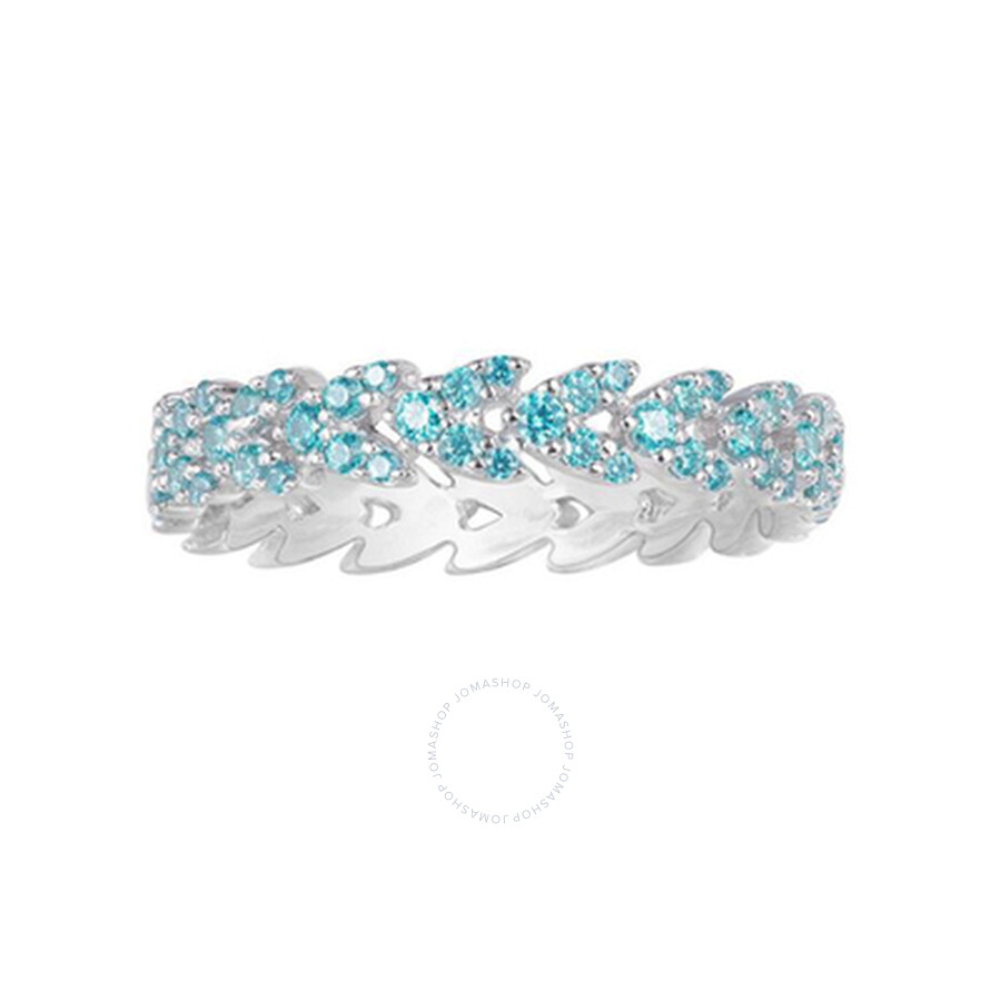 Apm Monaco Ladies Sterling Silver Crystal Couture Ring, Brand Size 52 ...