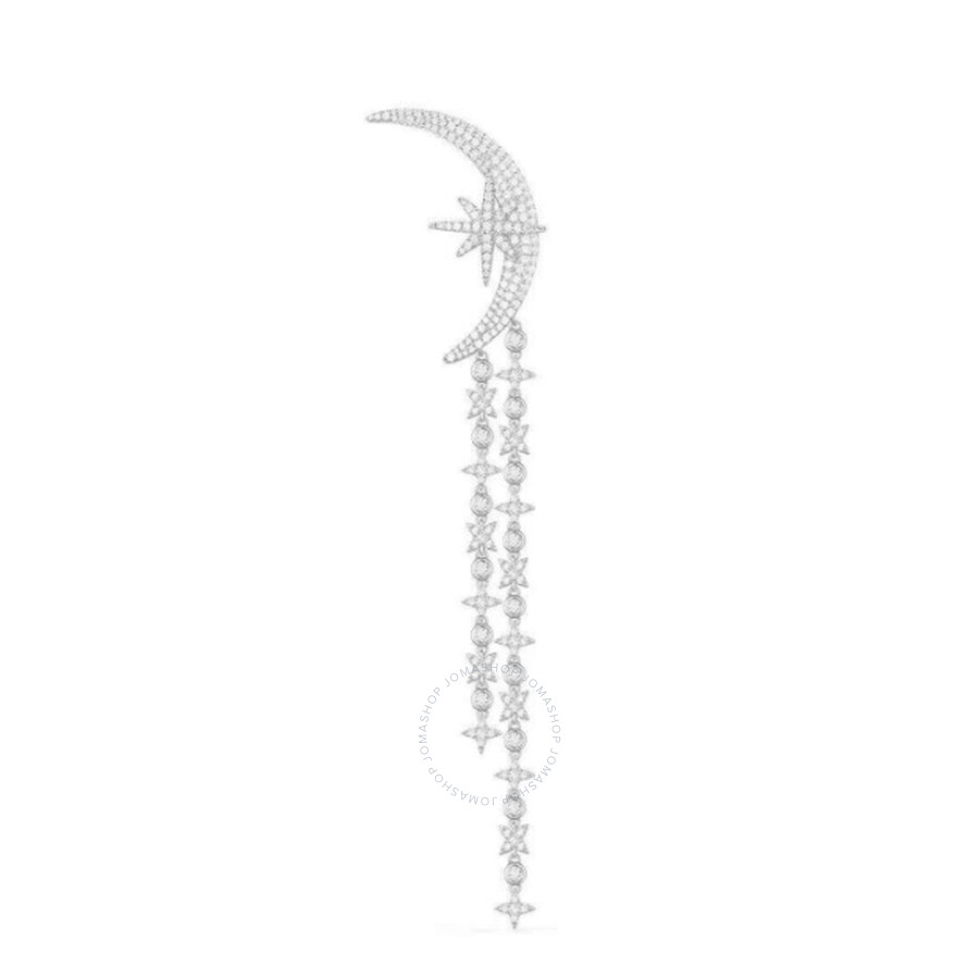 Apm Monaco Ladies Sterling Silver Meteorites Moon and Star Earring ...