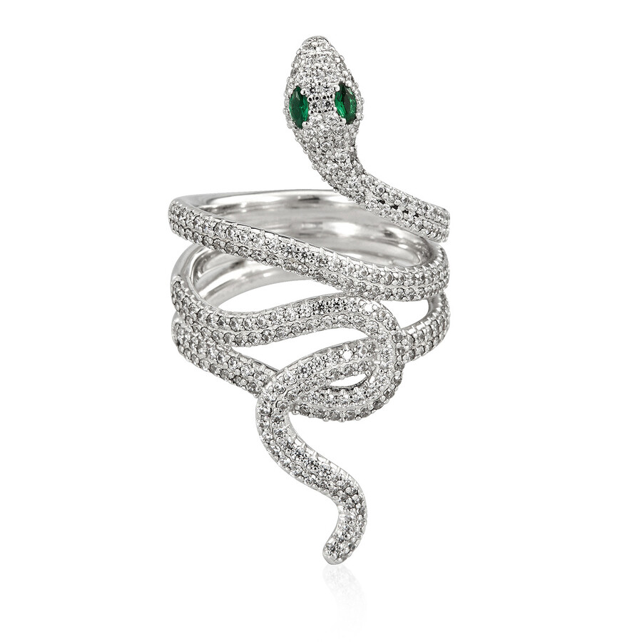 Apm Monaco Silver Serpentine Statement Ring, Brand Size 52 A18196XKG ...
