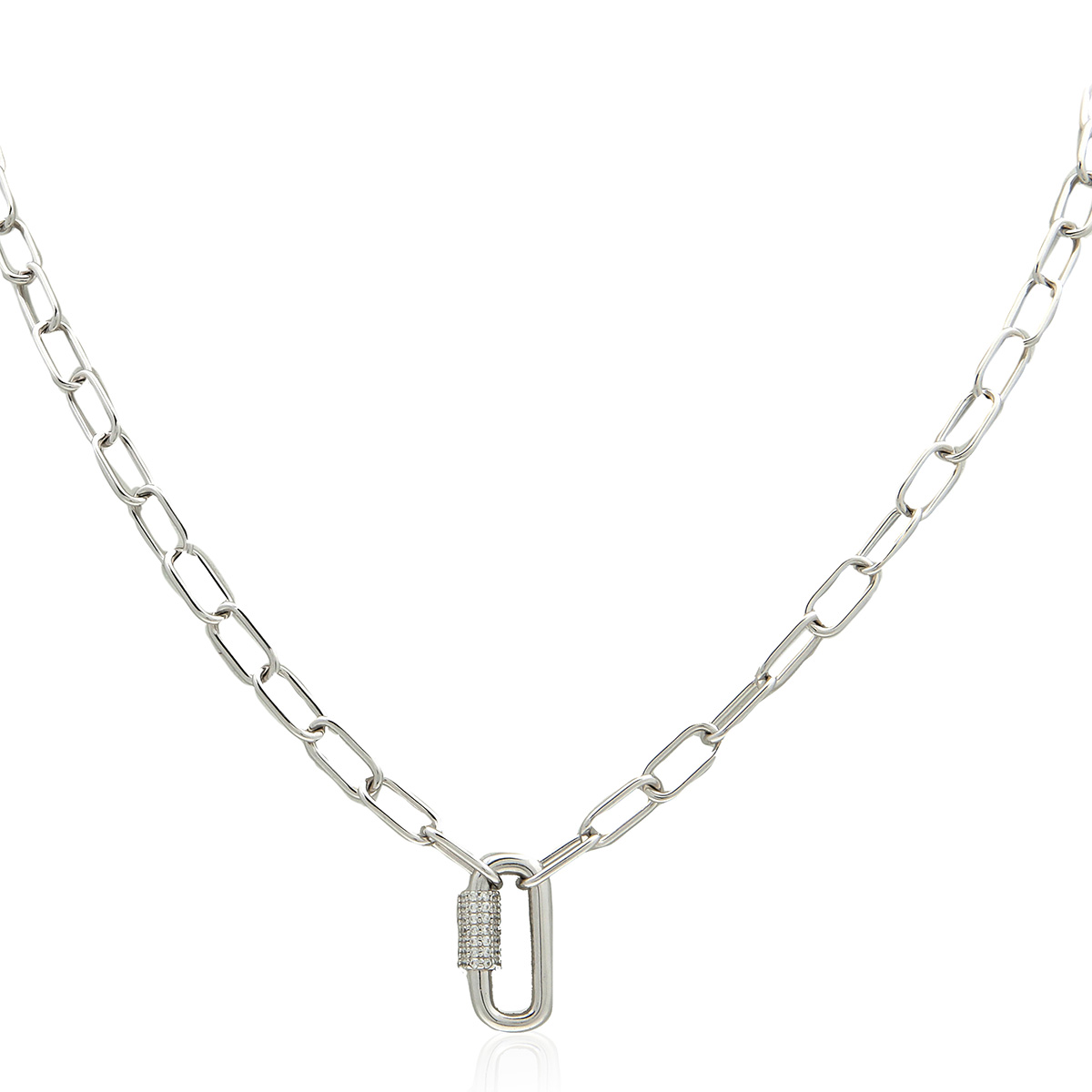 Apm Monaco Sterling Silver Chain Necklace AC5702OX - Jewelry, APM ...