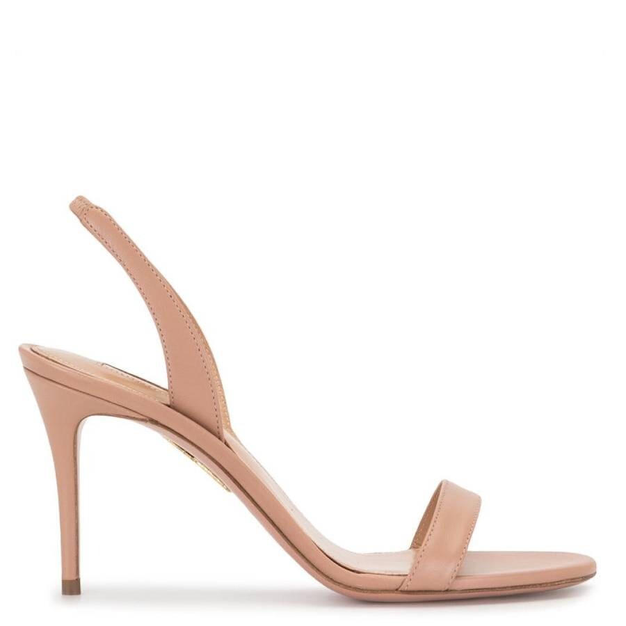 Aquazzura So Nude 85 Leather Sandals In Powder Pink, Brand Size 37 ( US ...