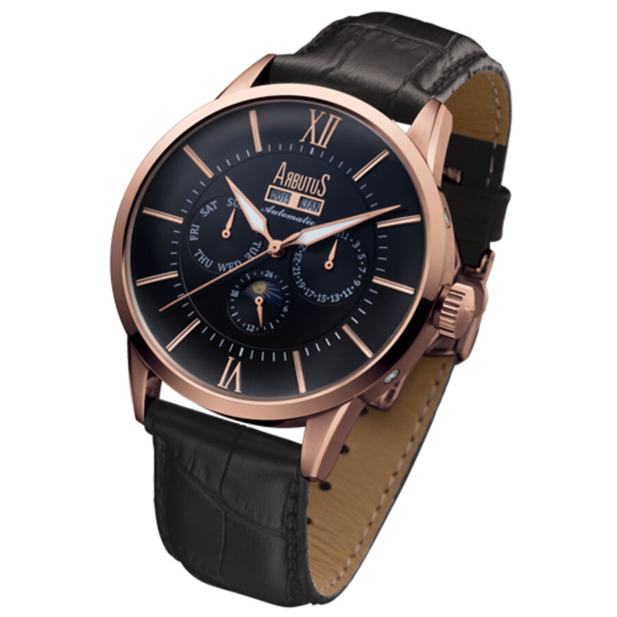 Arbutus Automatic Black Dial Men's Watch AR713RBB - Jomashop