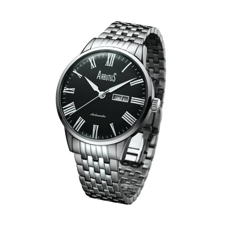 Arbutus Automatic Black Dial Men's Watch AR715SBS - Jomashop