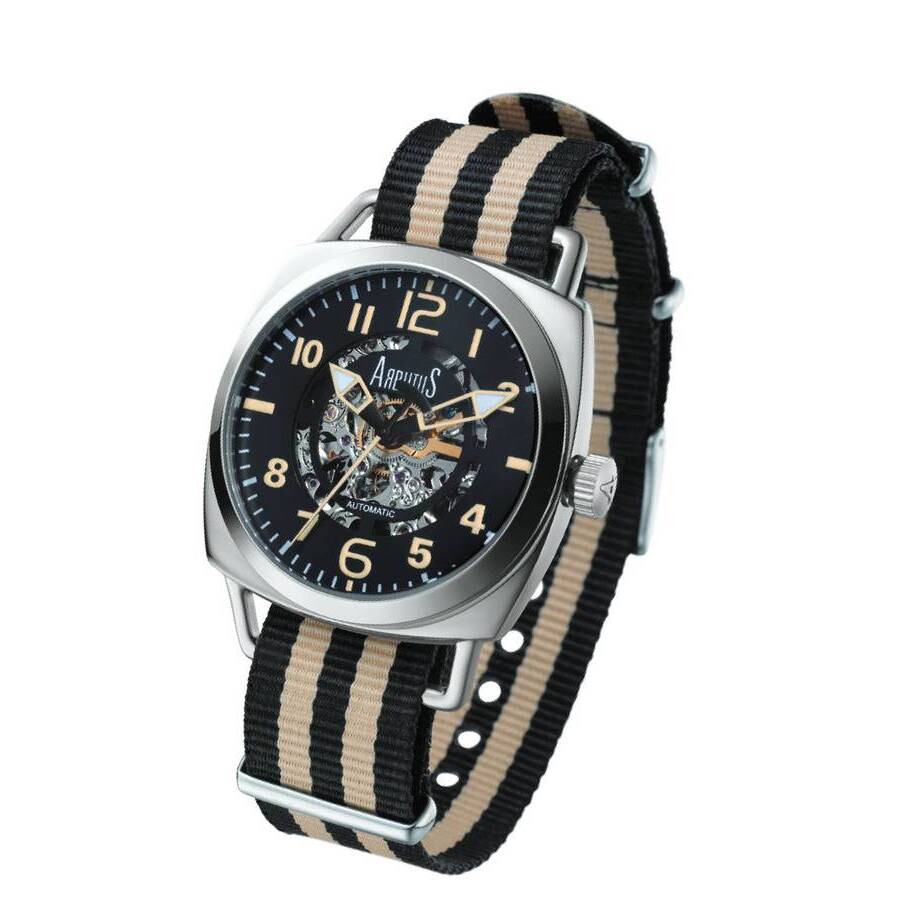 Arbutus Classic Automatic Black Dial Men's Watch AR601SIF - Watches ...