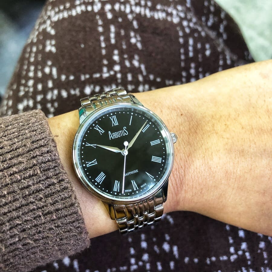 Arbutus Swiss-made Collection Quartz Black Dial Ladies Watch ARS1612SBS ...